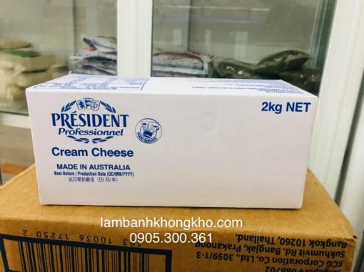 Cream cheese President 2kg (sale) - Làm Bánh Không Khó
