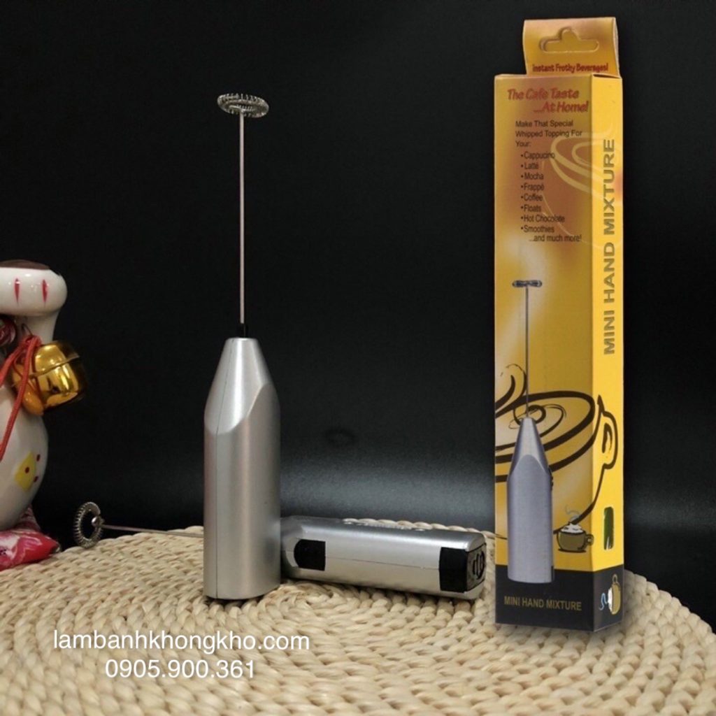 Máy đánh bọt cafe dùng pin - Làm Bánh Không Khó