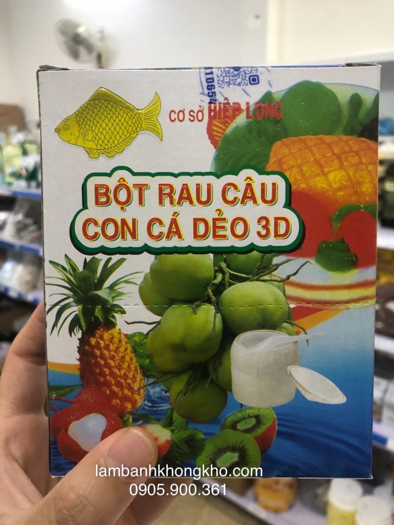 Rau câu con cá dẻo 3D Hiệp Long (hộp) - Làm Bánh Không Khó