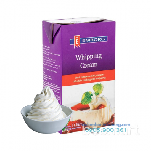 Whipping cream Emborg 1L - Làm Bánh Không Khó